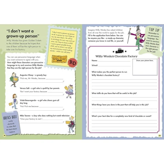 Creative Writing With Charlie And The Chocolate Factory By Roald Dahl ...