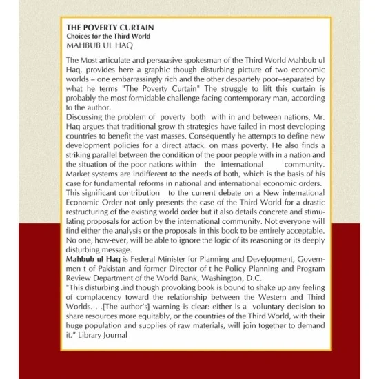 Buy The Poverty Courtain Choices For The Third World By Mahbub Ul Haq ...