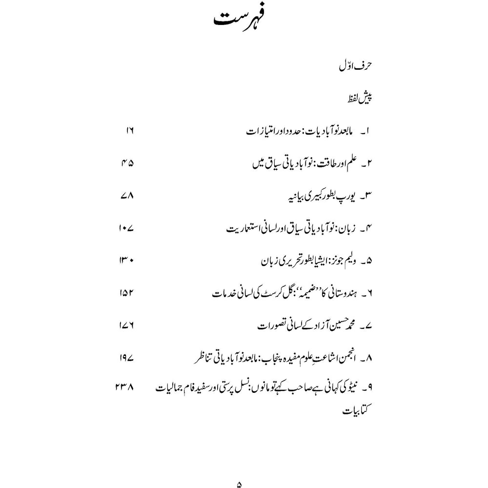 Mabad Noabadiat Urdu Kay Tanazur Main By Nasir Abbas Nayyar | Books of ...
